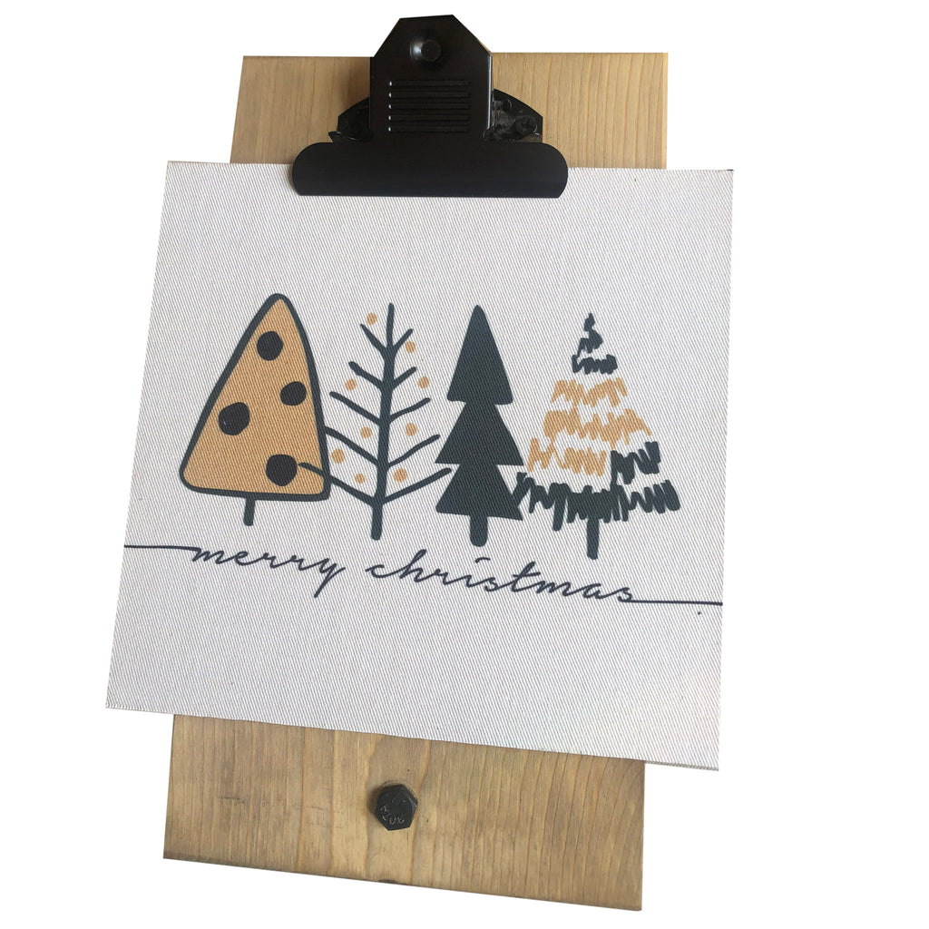 Merry Christmas Holiday Trees Mini Canvas – Graphically Speaking Design