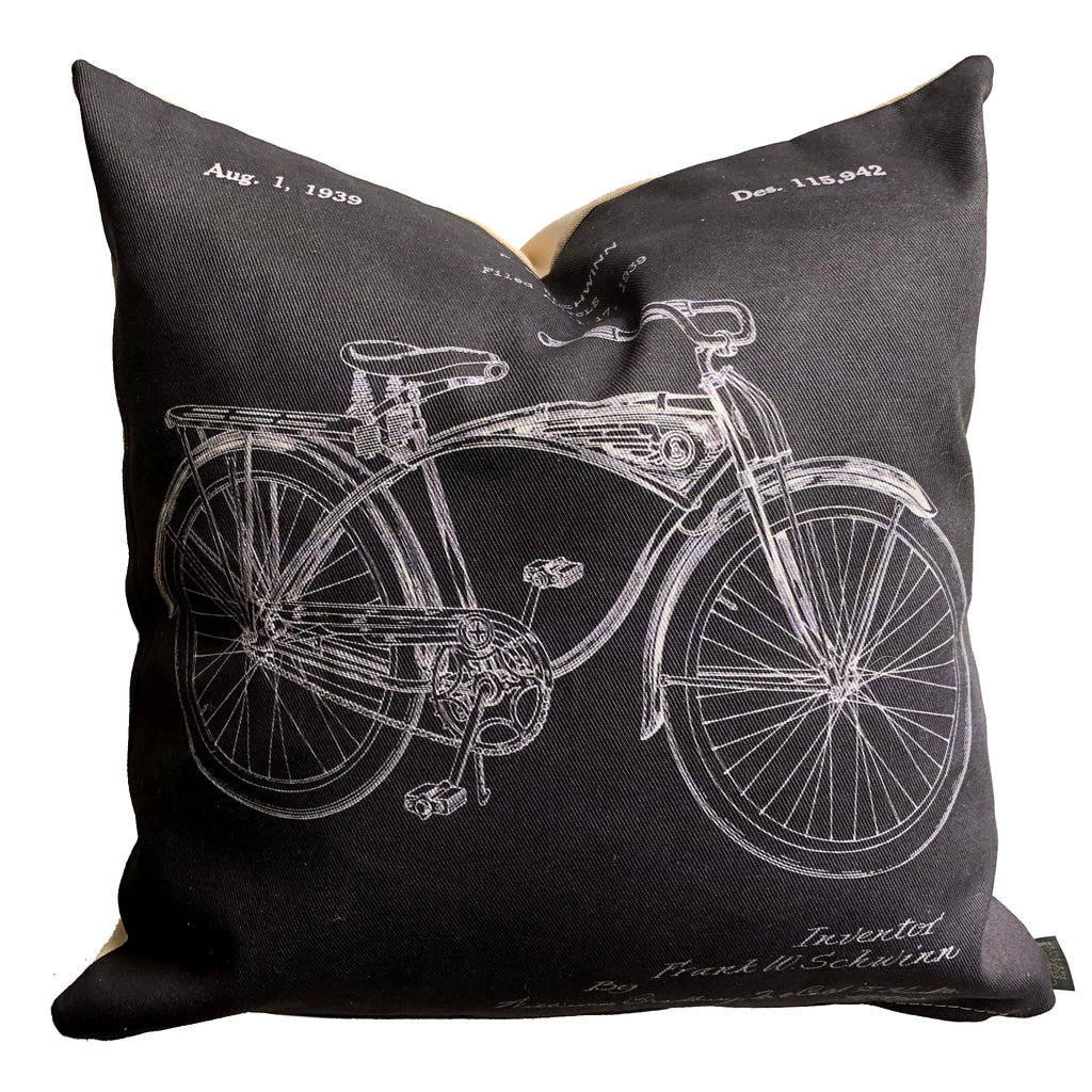 Bicycle Patent Pillow – Graphically Speaking Design