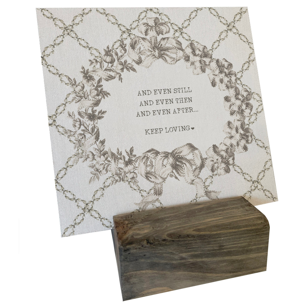 Keep loving, vintage floral ribbon Mini Canvas – Graphically Speaking ...