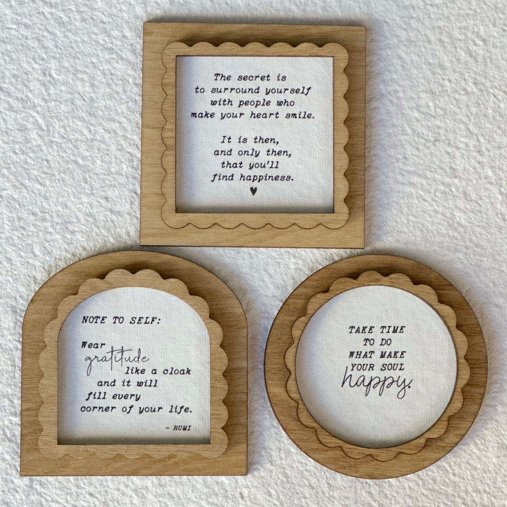 3x3 Magnets set/6 Inspirational Quote Prints – Graphically Speaking Design