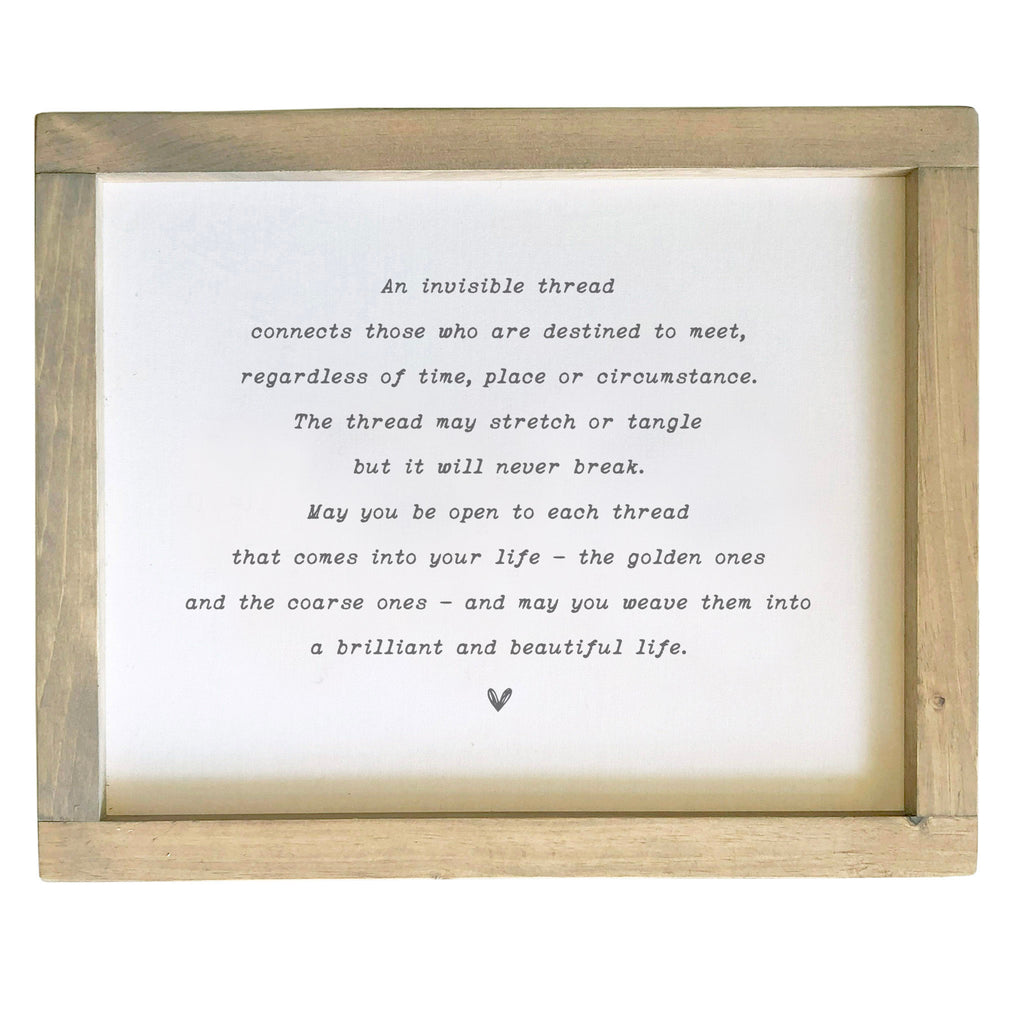 Invisible Thread / Wedding / Relationship Framed Canvas – Graphically ...