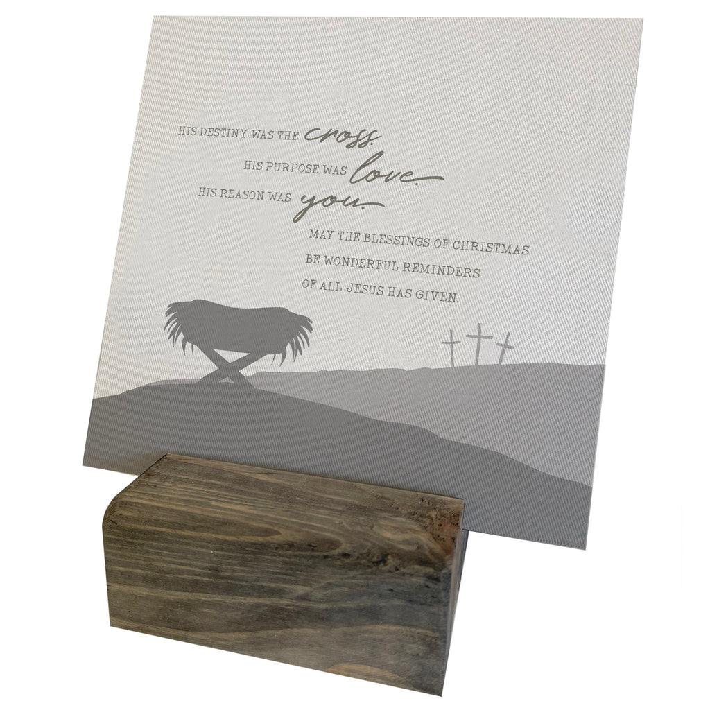 Manger and Cross \\ Christmas \\ Mini Canvas – Graphically Speaking Design