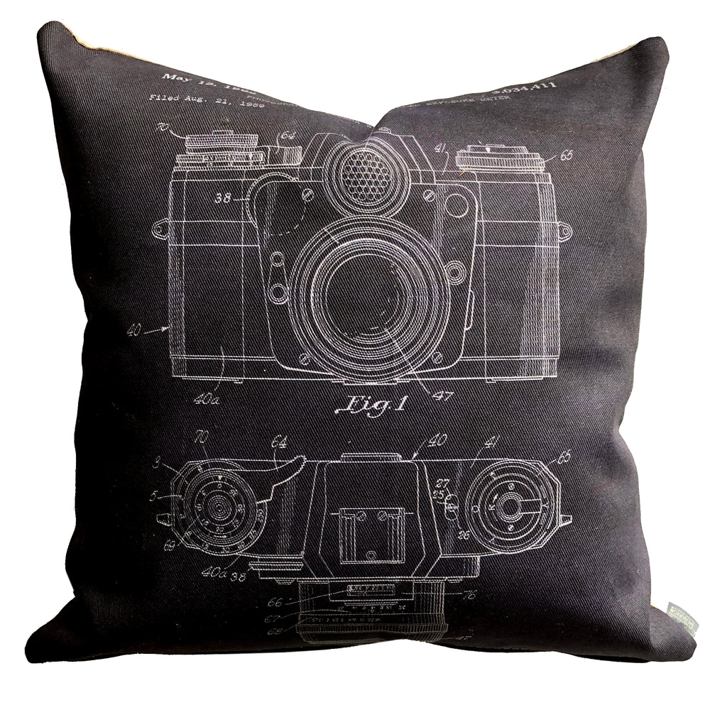 Camera Patent Pillow – Graphically Speaking Design